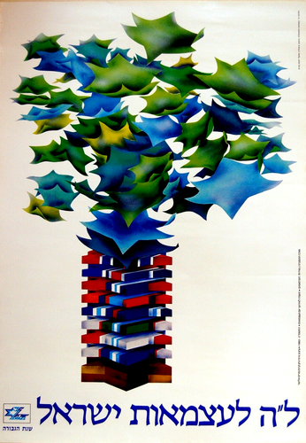 1983 Jewish GOVERNMENT POSTER Israel 35 INDEPENDENCE DAY Judaica ...