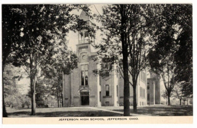 c1940 PC: View of Jefferson High School – Jefferson, Ohio | eBay