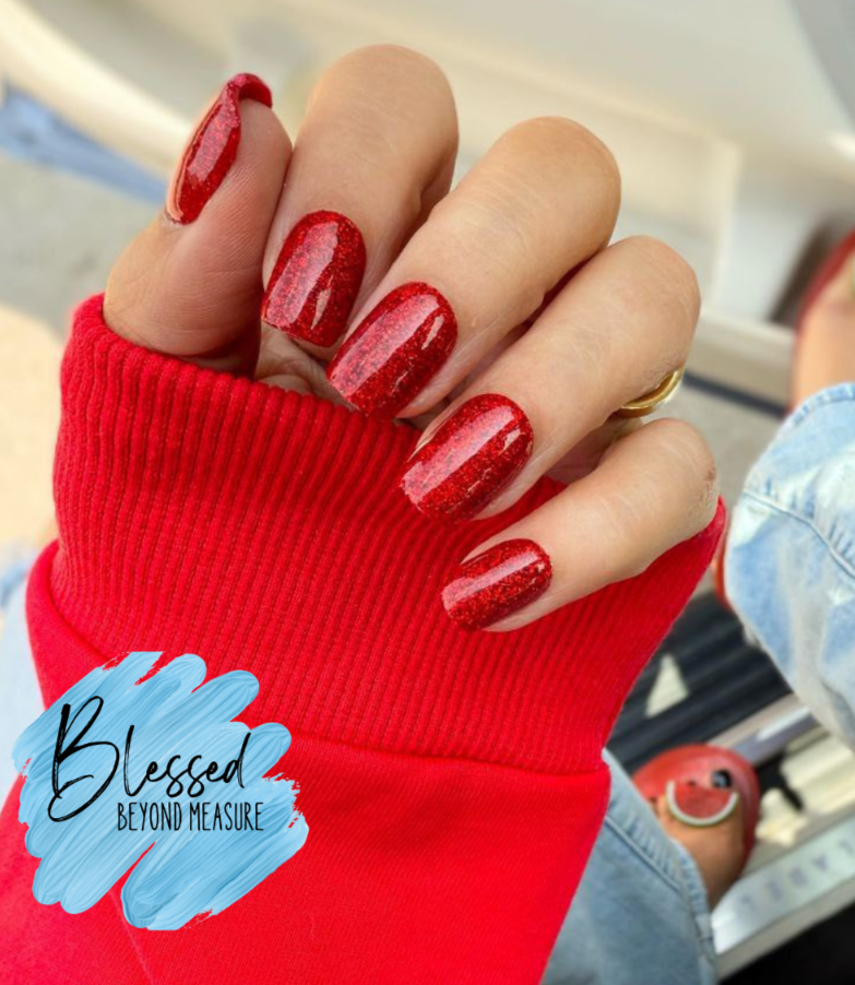 Red Aspen Press On Nails~New~Firecracker Fia~ACRYLIC~ RED~Square~SOLD ...