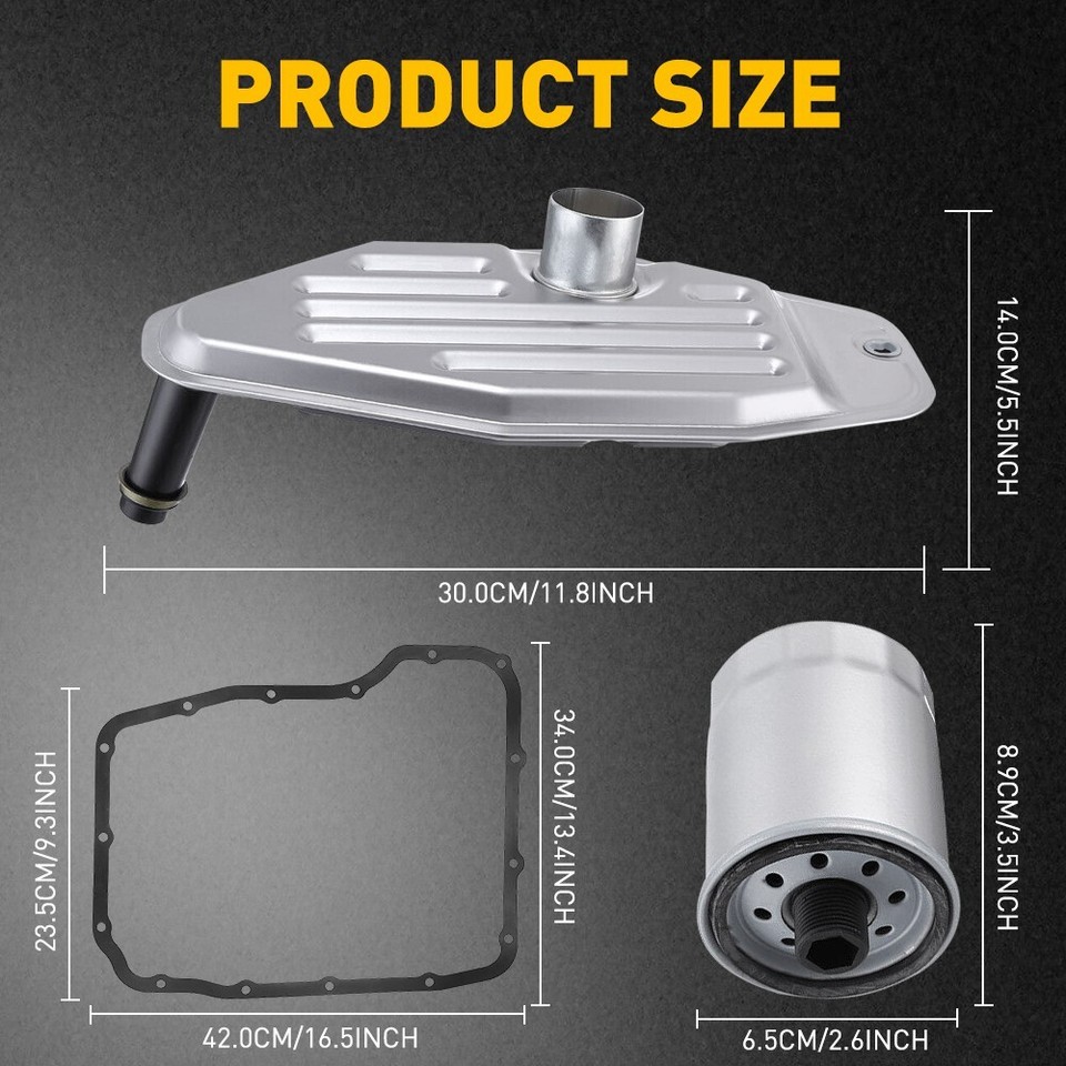 Transmission 4WD Filter Kit with Deep Pan for 1999-UP 545RFE 65RFE ...