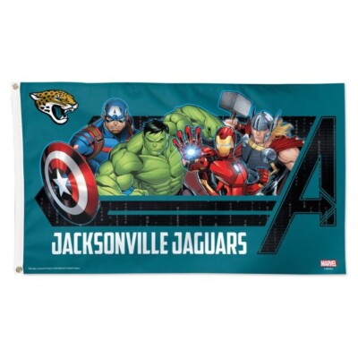 Wincraft NFL Marvel Jacksonville Jaguars Avengers Marvel Deluxe 3’x5 ...