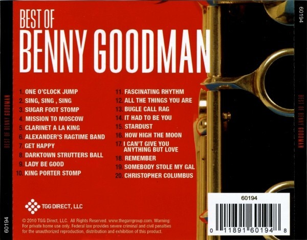 Benny Goodman - Best Of Benny Goodman 20 Songs (SEALED CD) | eBay