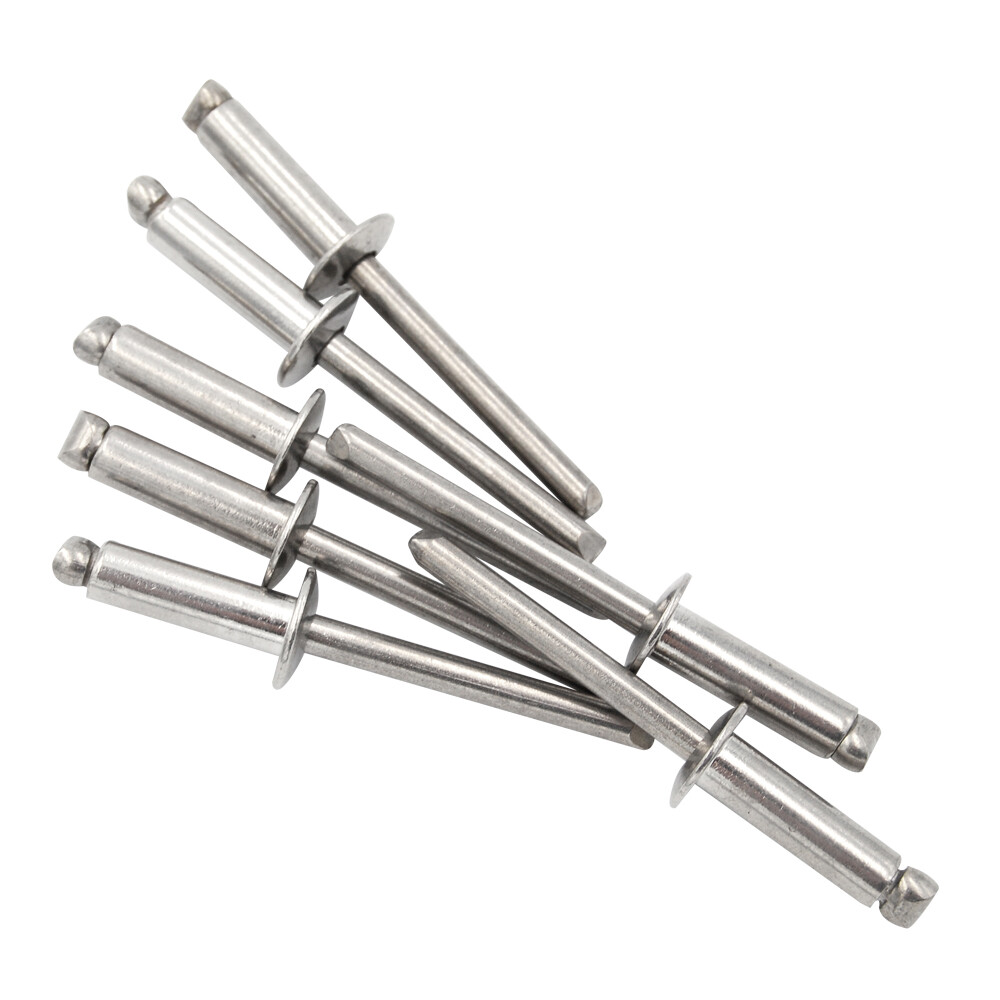 100x Stainless Steel Domed Head Open End Pop Blind Rivets 1/4" M6.4 ...