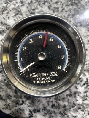 Rare Vintage sun SUPER Tach SST-802 548.Working Condition Unknown. Tach ...