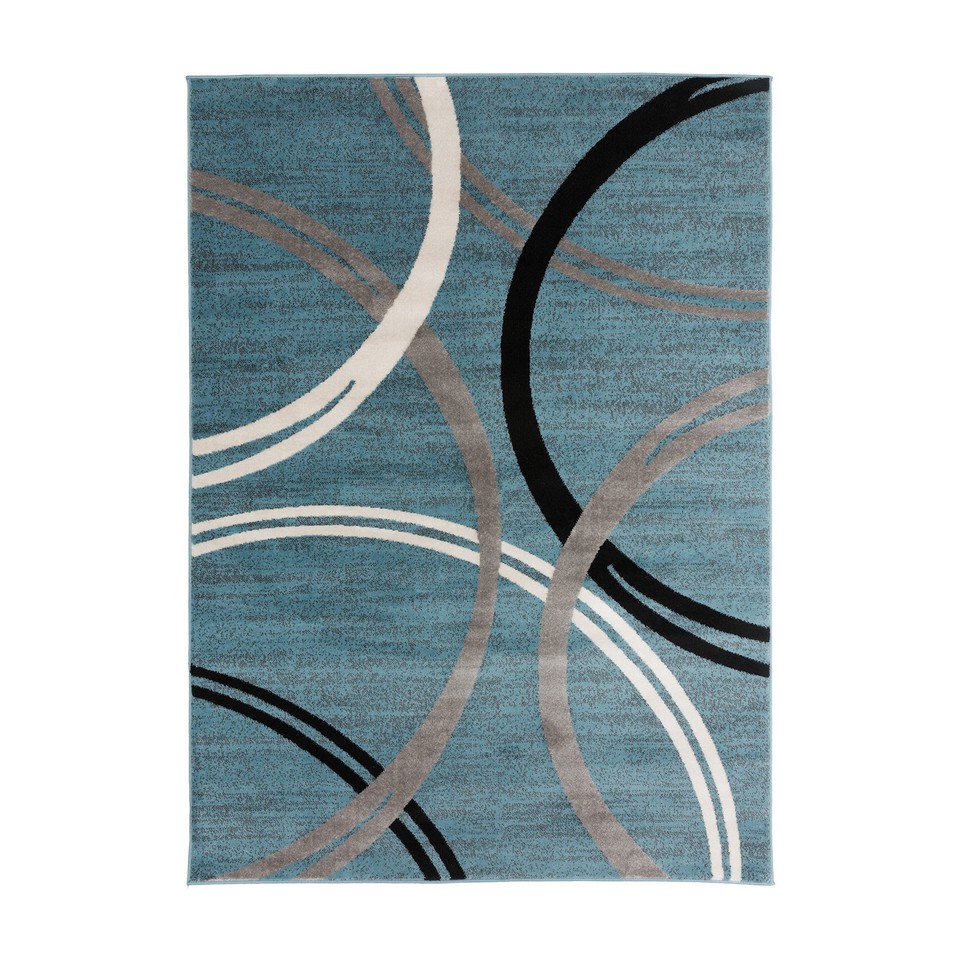 Rugshop Area Rug Modern Abstract Circles Design Rugs for Living Room ...