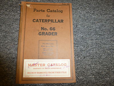 Caterpillar Cat 66 Motor Grader Parts Catalog Manual Book S/N 7H1-Up | eBay