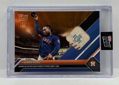 FRAMBER VALDEZ No Hitter Game Used Baseball 2023 Topps Now #641B ...