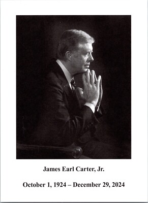 President Jimmy Carter In Repose Memorial Card- Carter Center ...