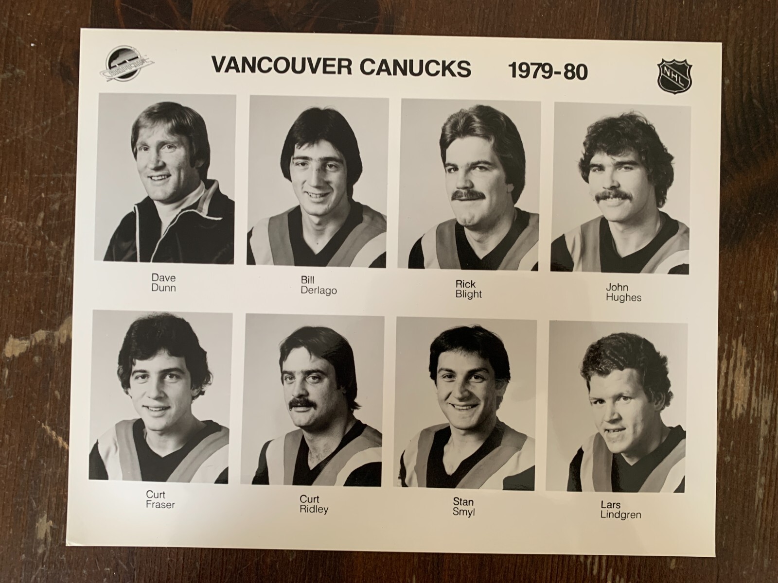 1979-80 Vancouver Canucks Team Issued Media Official Photo BLIGHT SMYL ...