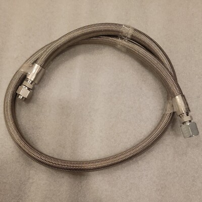 Swagelok Braided Hose Assembly PTFE 1/2" X 48" With SS-8BHT-48& SS-810 ...