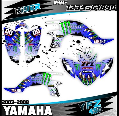 Yamaha Yfz 450 2003-2008 Yfs decals graphics kit stickers | eBay
