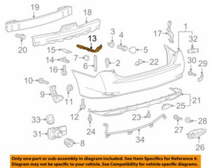 52158-30110 Toyota Support, rear bumper side, no.2 lh 5215830110, New ...