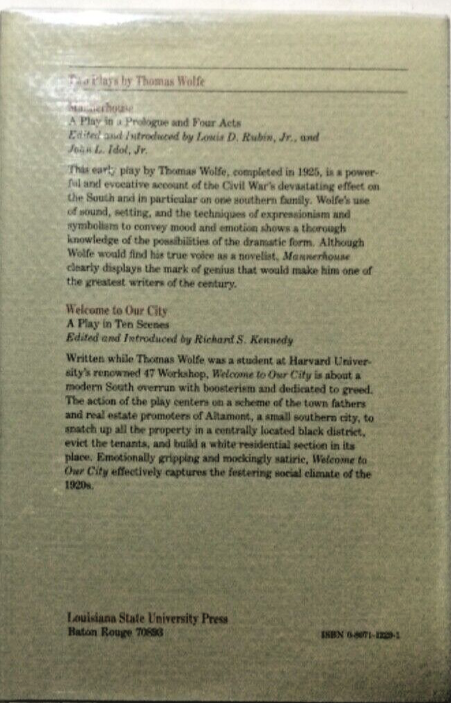 Thomas Wolfe Interviewed, 1929-1938 by Richard Walser (1985, Hardcover ...