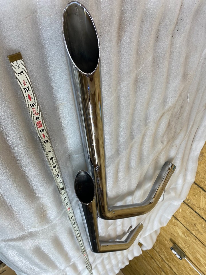 Drag Pipes Ironhead Sportster Harley 1 3/4 1957-1985 Exhaust Chrome ...
