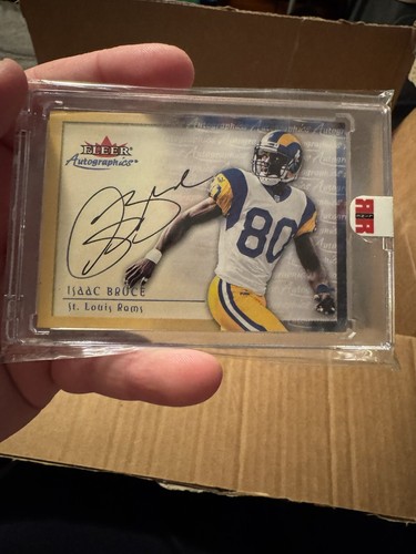 ISAAC BRUCE 2000 Fleer Autographics Autograph Auto St. Louis Rams | eBay