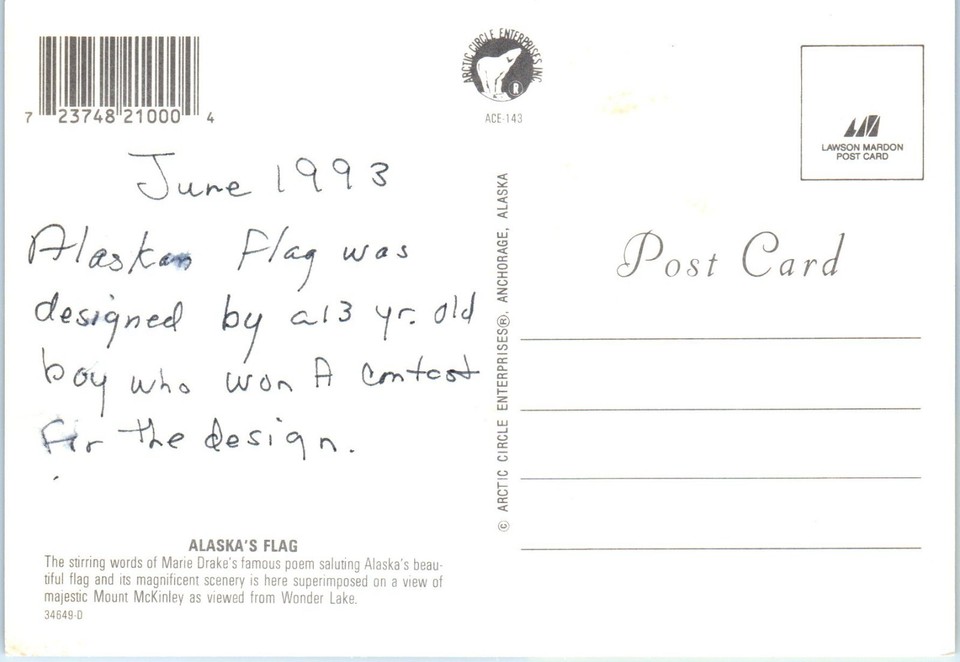 The Stirring Words of Marie Drake's Famous Poem Saluting Alaska's Flag ...