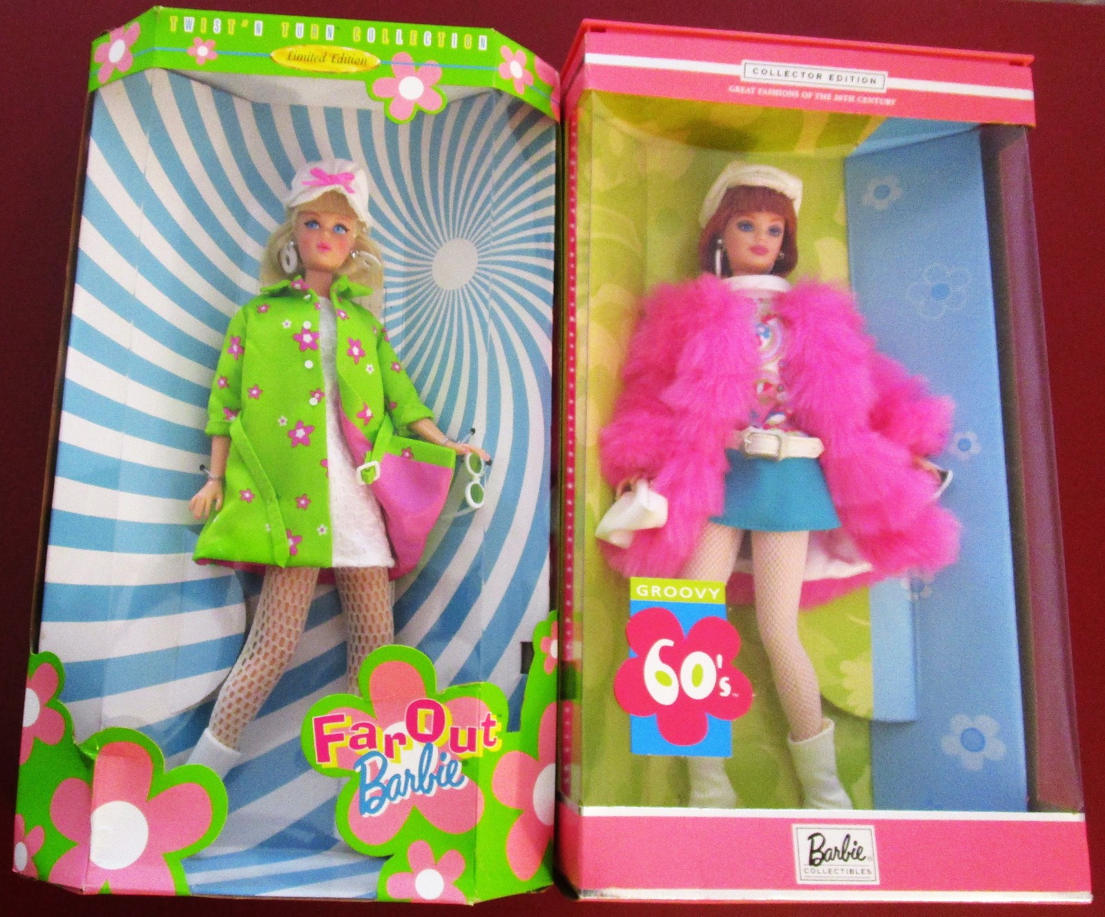 TWO Barbie MOD Reproductions: 1998 Far Out & 2000 Groovy 60s NRFB | eBay
