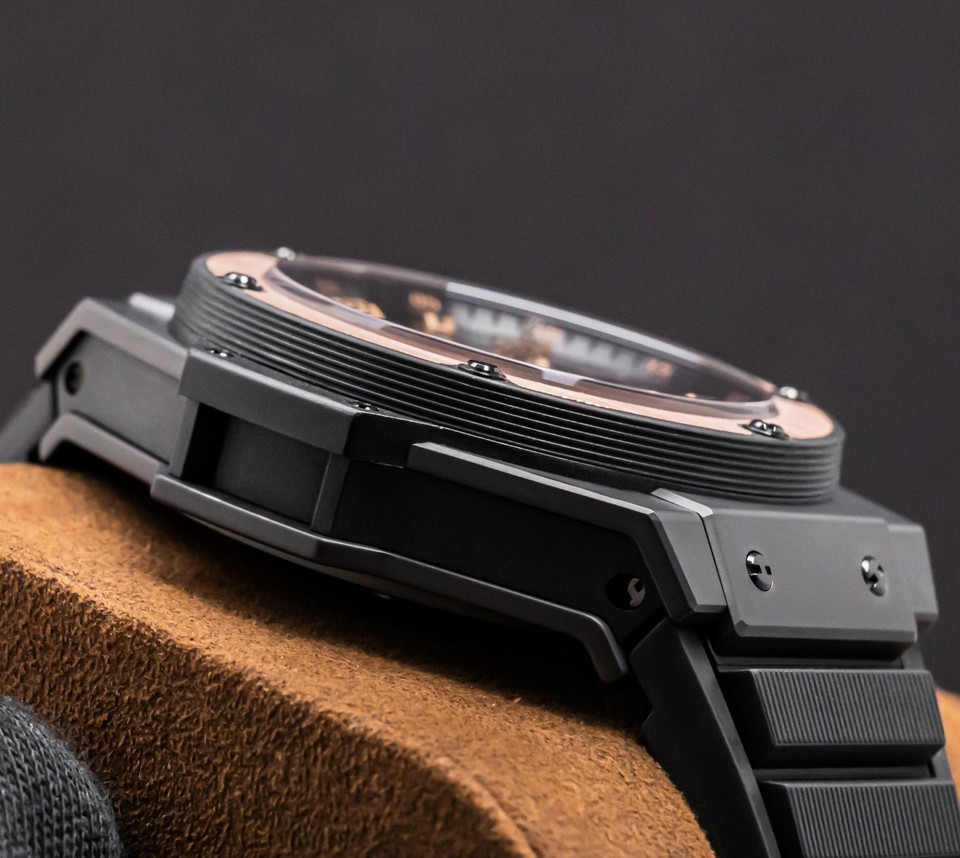 Hublot King Power Unico Rose Gold Ceramic 48mm Skeleton Chrono 701.CO ...