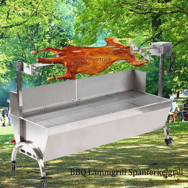 Large Roaster Spit Rotisserie BBQ Grill Roast Whole Lamb Chicken Pig ...