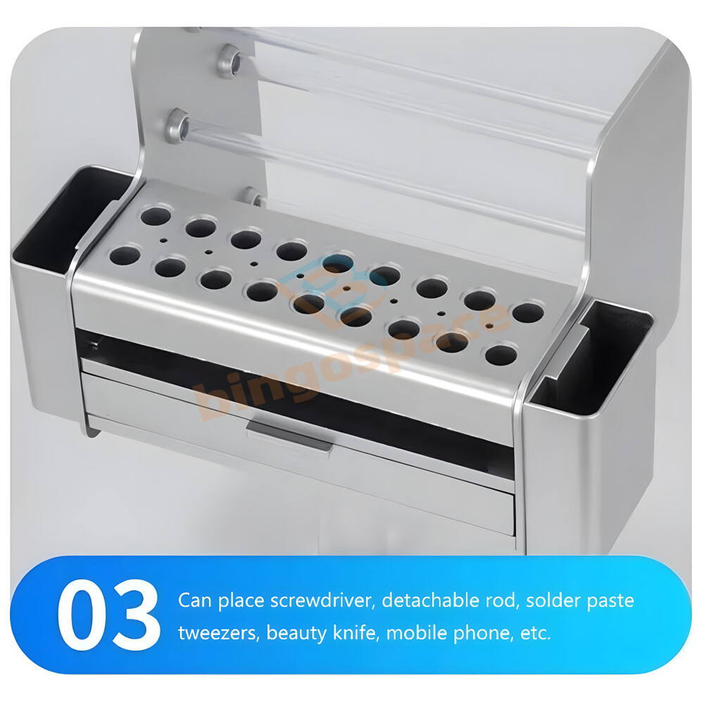 Screwdriver Tweezer Organizer Box Repair Tool Storage Holder Rack Tray ...