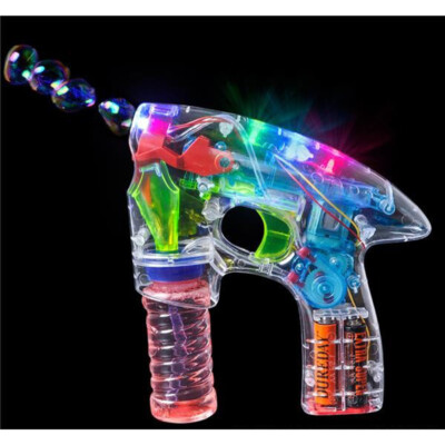 7" Transparent Light-Up Bubble Blaster LED Lights Great Party Favor ...