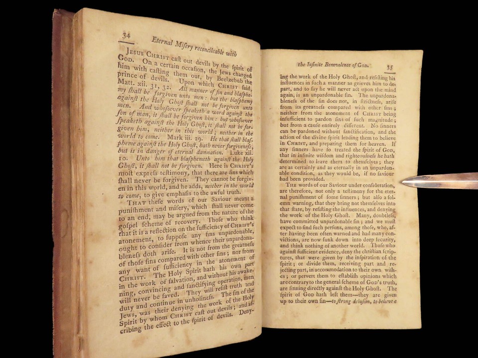 1796 EARLY America 1ed Nathan Strong On HELL Eternal Misery ...