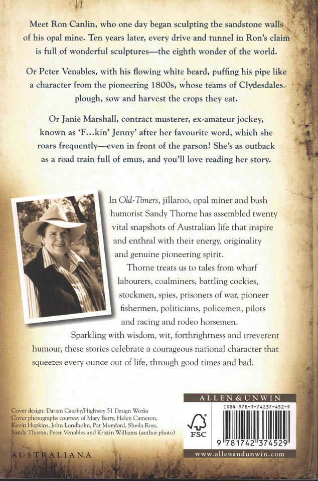 Old-Timers - Magnificent Stories from Mighty Australians ; by Sandy ...
