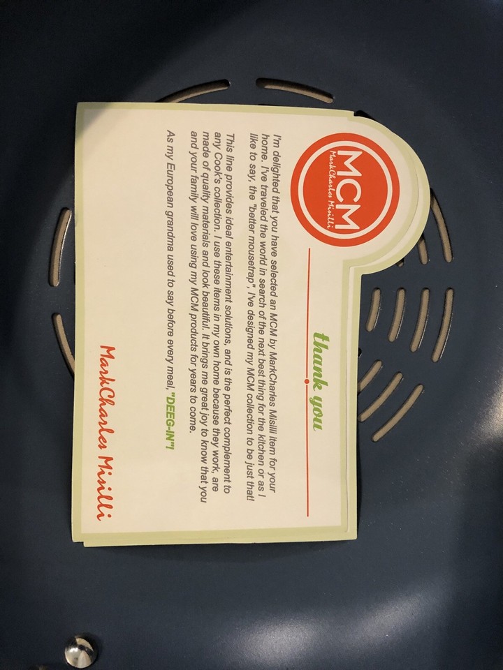 MARK CHARLES MISILLI MCM BLUE STEAMER PAN COOKING KITCHEN PAN MINT | eBay