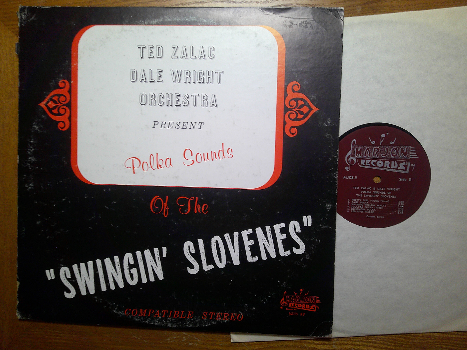 MARJON LP RECORD 9/ TED ZALAC/POLKA SOUNDS OF SWINGIN SLOVENES/ EX+ ...