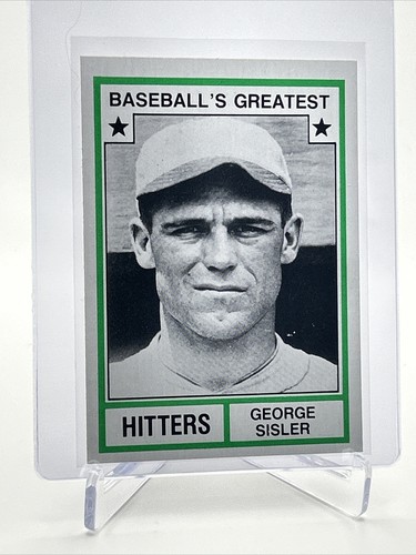1982 TCMA Greatest Hitters George Sisler Baseball Card #22 Mint FREE ...