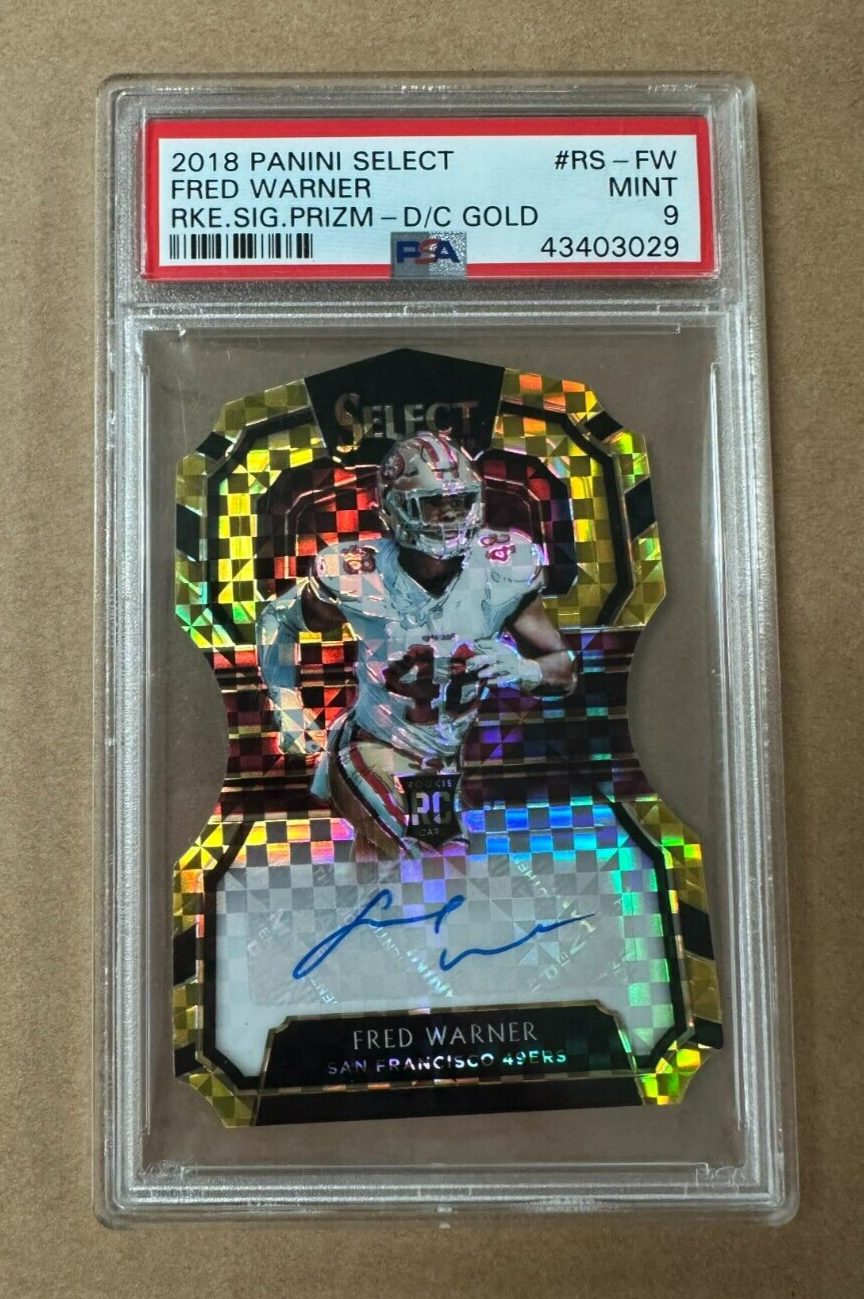 Fred Warner Autographed Signed 2018 Select Select Rookie Auto Die Cut ...