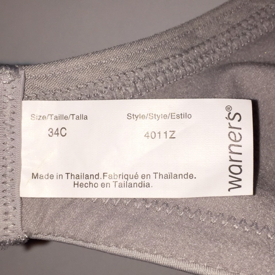 Warner's Bra Wirefree Padded Seamless Cup Invisible Lined TWO 2 TShirt ...