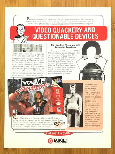 WCW/NWO Revenge N64 1998 Print Ad/Poster Official TARGET Promo Art WWF ...