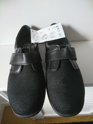 DB EASY B FIRECREST BLACK PATTERNED LEATHER&MESH STRETCH FIT SHOES UK 6 ...