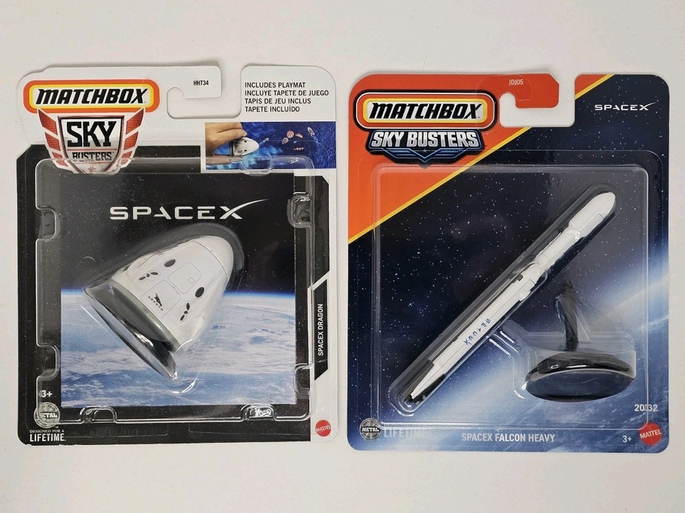 Spacex Lot Of 2 MATCHBOX SKY BUSTERS SPACEX Dragon & Falcon Heavy | eBay
