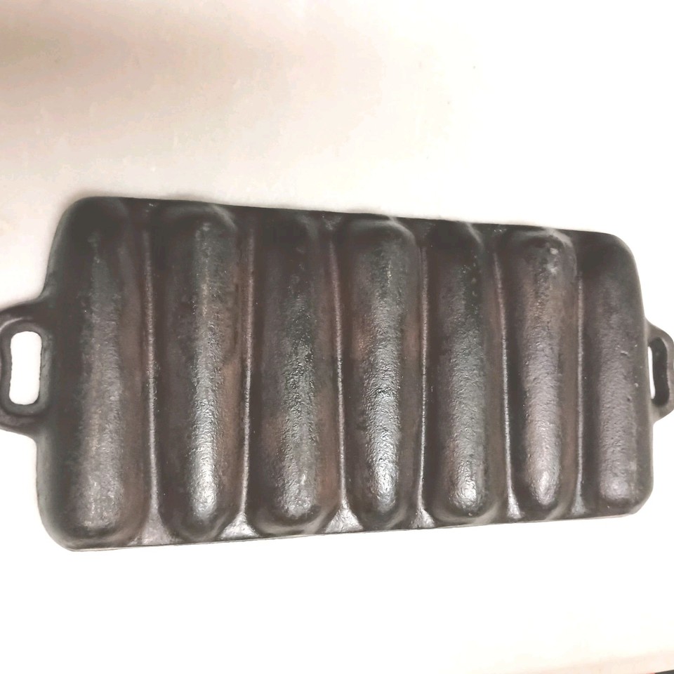 Vintage Cast Iron 7 Slot Cornbread Corn Stick 13" X 5.5" W/ Side ...