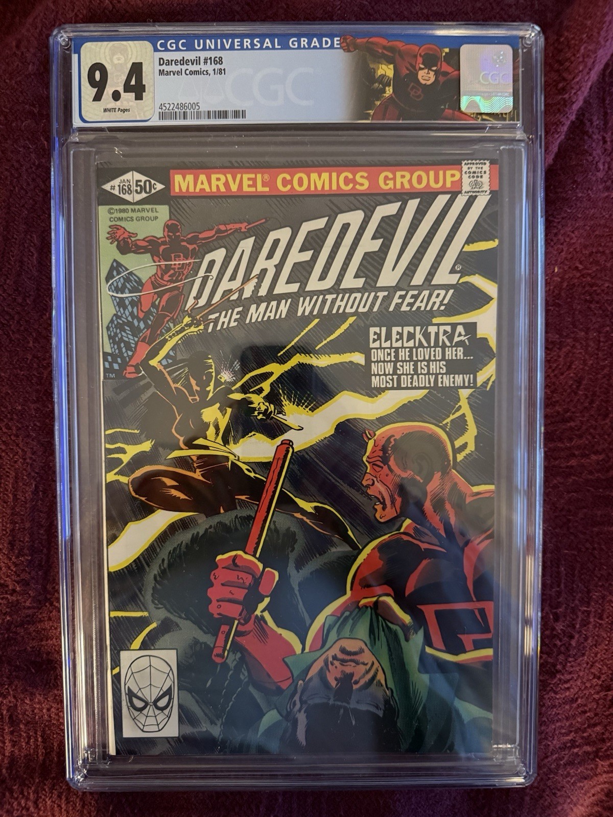 Daredevil #168 CGC 9.4 HUGE 🔑🔥 1st appearance of Elecktra! DD Born ...