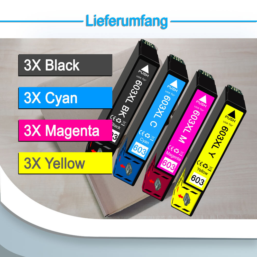 Druckerpatronen für Epson Expression Home XP-3155 XP-4105 XP-4155 (12er ...