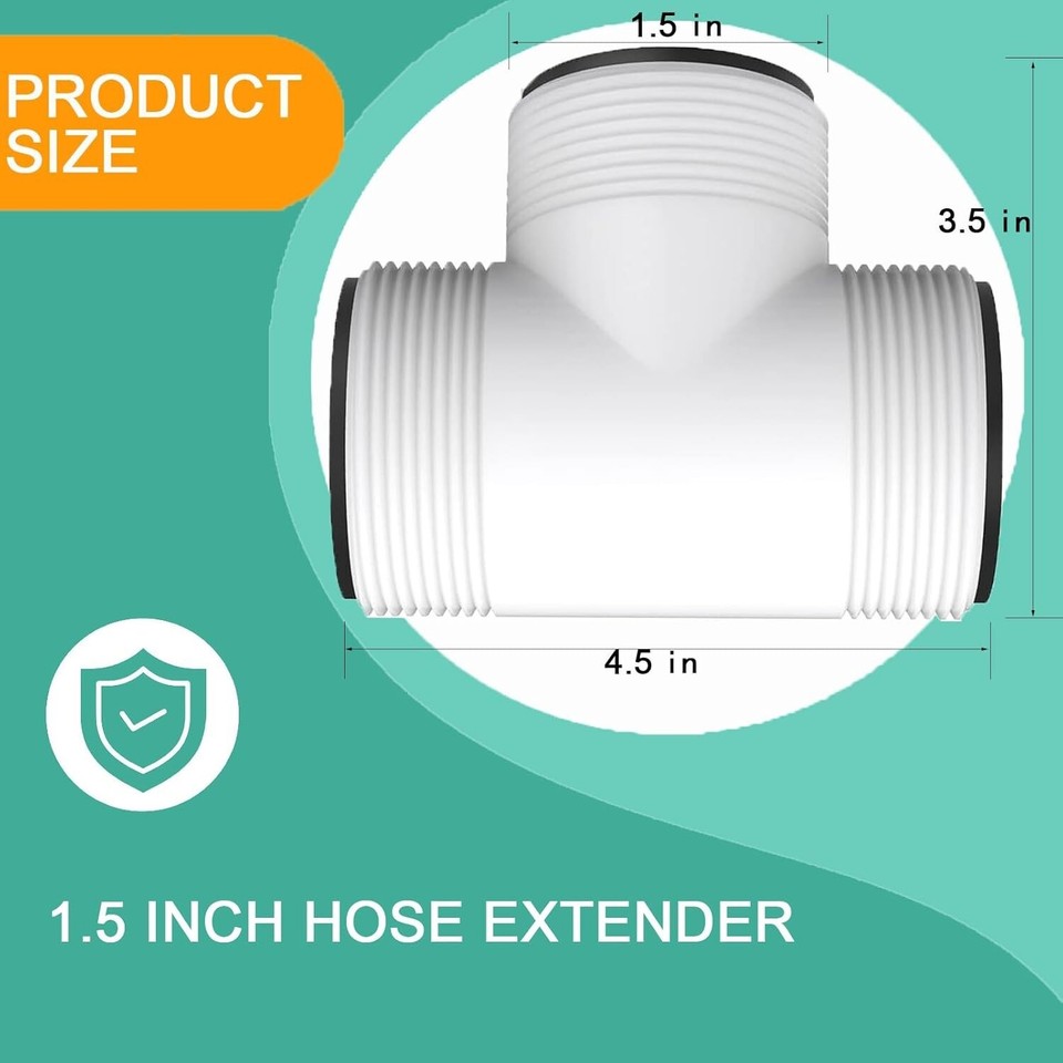 1.5 Inch Pool Pump Hose Tee T-Joint Connector T Splitter INTEX COLEMAN ...