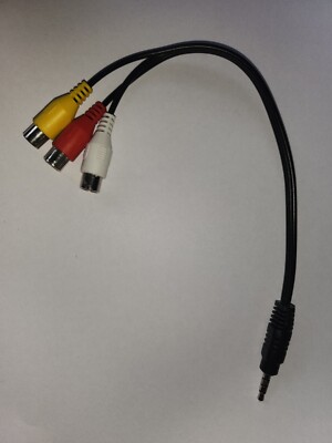 Adapter 3.5mm to 3 RCA Female Component Video Cable Connector for LED ...