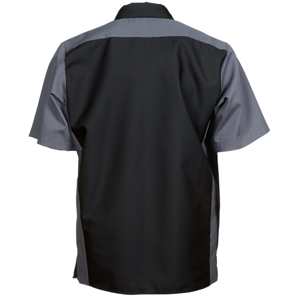 Mechanic Work Shirts Two Tone Motorsport 2 Pocket Industrial Uniform ...