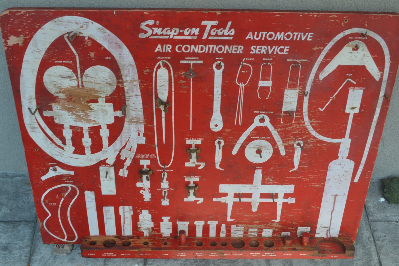 Snap On Tools Air Conditioner Service Tool Set Wall Display Board 32 X ...