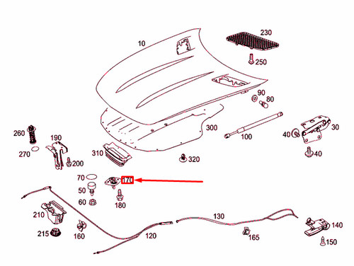 NEW MERCEDES BENZ AMG GT C190 ENGINE HOOD UPPER LOCK A2048800560 ...