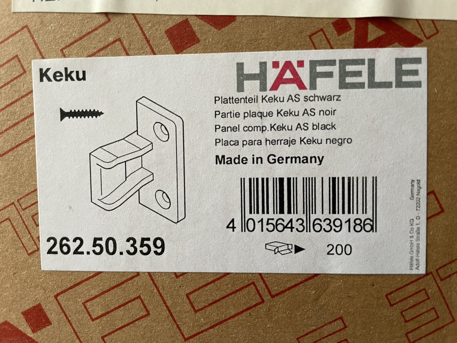 Hafele Keku Fasteners (4 Sets) Push Fit panel Clips | eBay