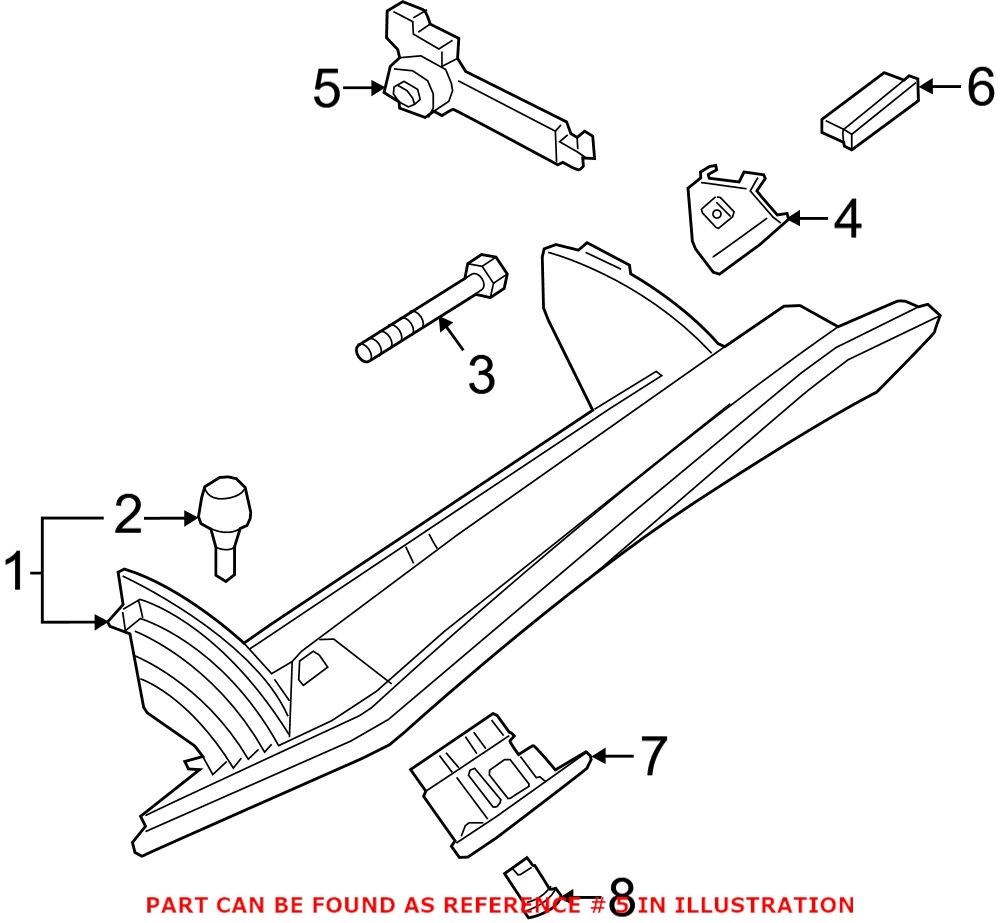 Genuine OEM Glove Box Support For BMW 51456831912 | eBay