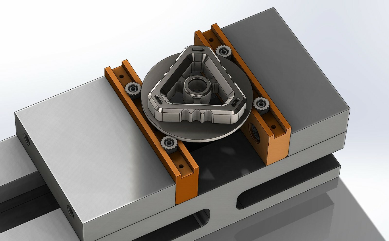 CNC Milling Steel Vise Hard Jaw, 6” Wide, Serrated W/ 0.100 ...