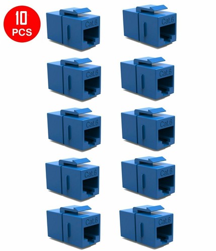 10x CAT6 Keystone Ethernet RJ45 Network Coupler Cable Wall Plate ...
