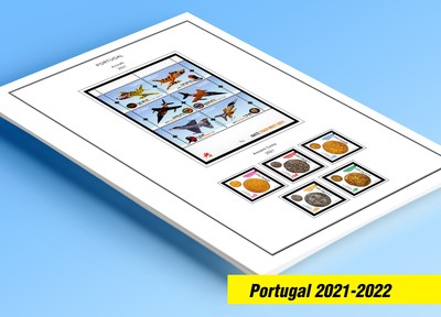 COLOR PRINTED PORTUGAL 2021-2022 STAMP ALBUM PAGES (32 illustrated ...