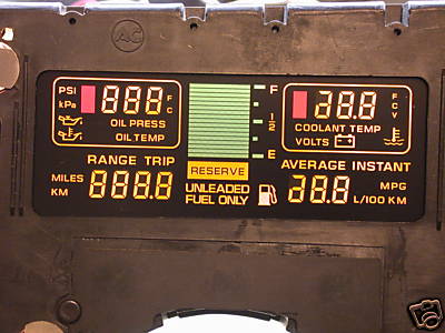 1985-1989 Corvette Digital Dash Cluster Center Engine Info LED LCD 85 ...