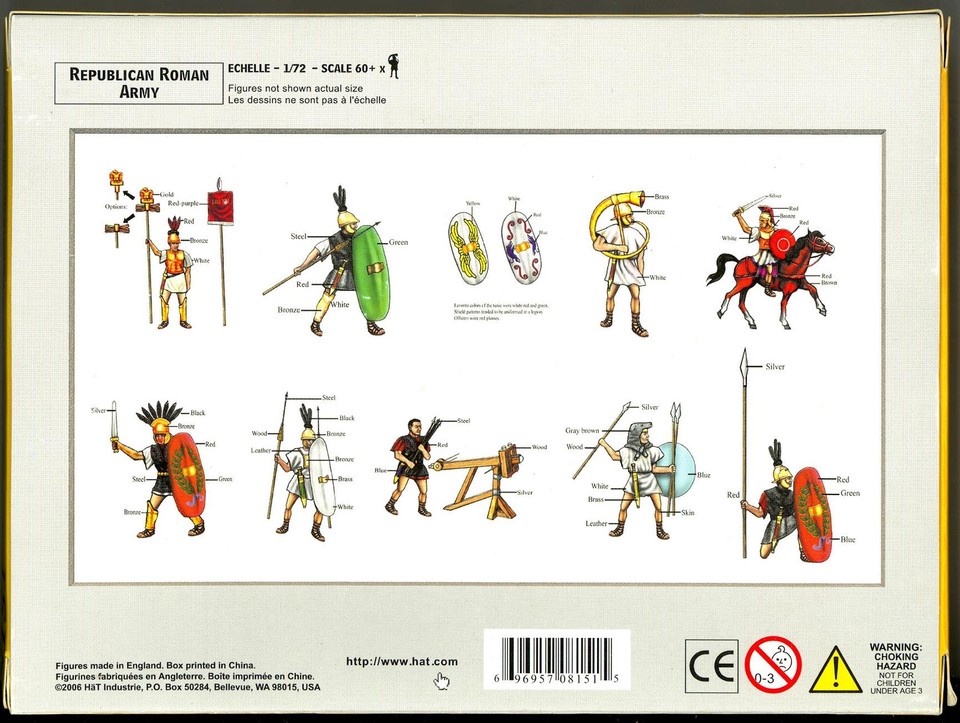 HaT Miniatures 1/72 REPUBLICAN ROMAN ARMY 60-pc Figure Set | eBay